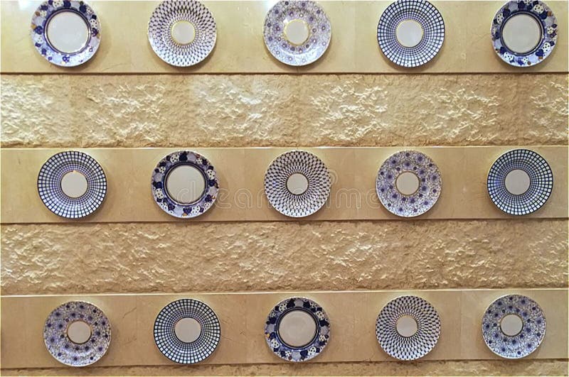 Ceramic decorative plates stock illustration. Illustration of ceramic ...