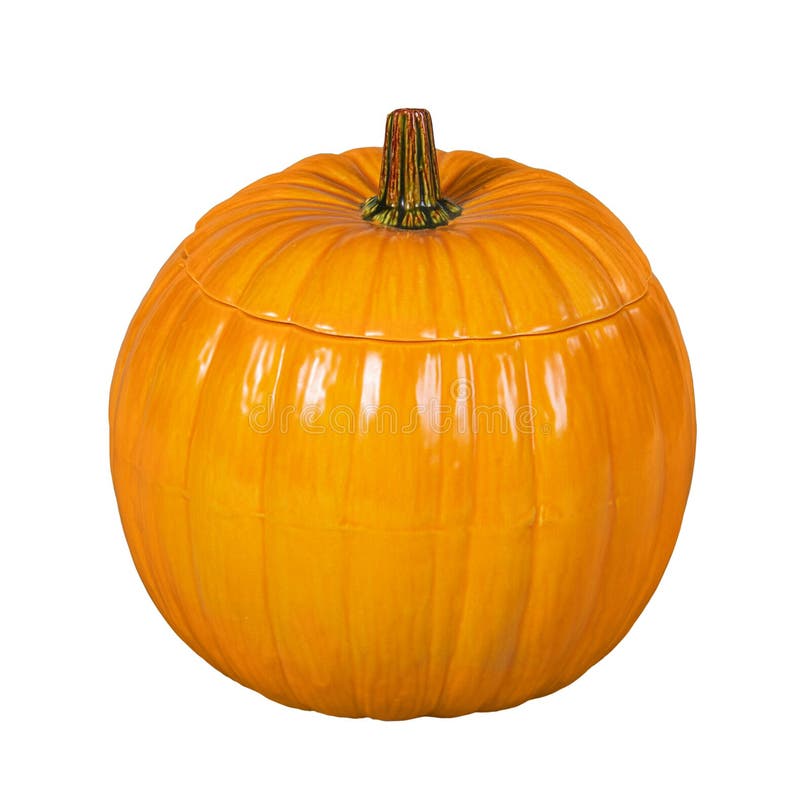 Ceramic Decorative Pumpkin Isolated Stock Photo - Image of decoration ...