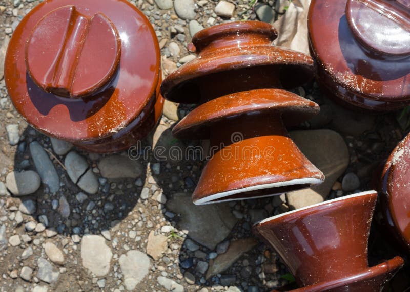 Ceramic disc insulators stock photo. Image of current - 261631618