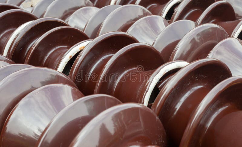 Ceramic disc insulators stock image. Image of building - 265104735