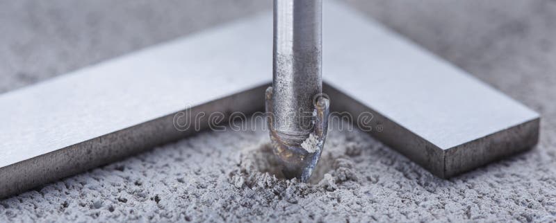 Ceramic Drill Bit Make Holes in Concrete Wall with Industrial Drill ...