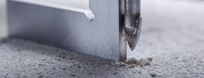 Ceramic Drill Bit Make Holes in Concrete Wall with Industrial Drill ...
