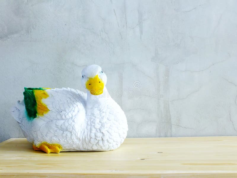Ceramic Duck Interior Decor Ceramic Statue with with Space Stock Photo ...