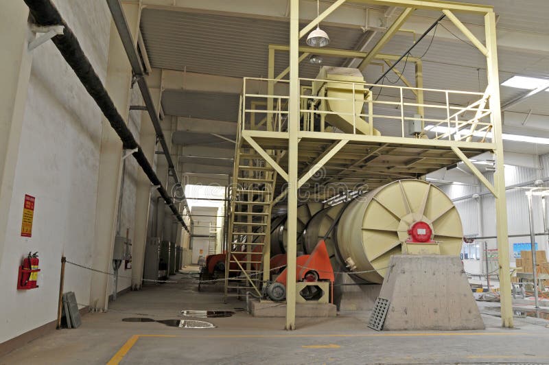 Ceramic factory equipment stock image. Image of high - 220291093