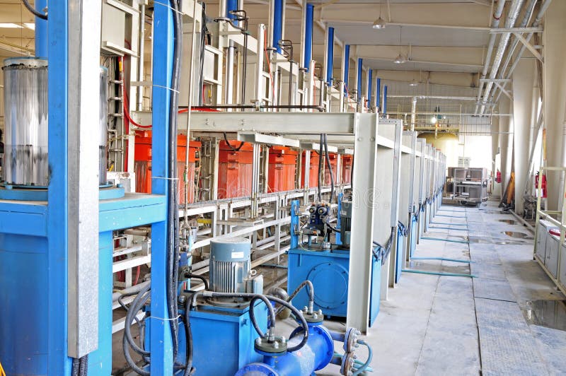 Ceramic factory equipment stock image. Image of packing - 220291391