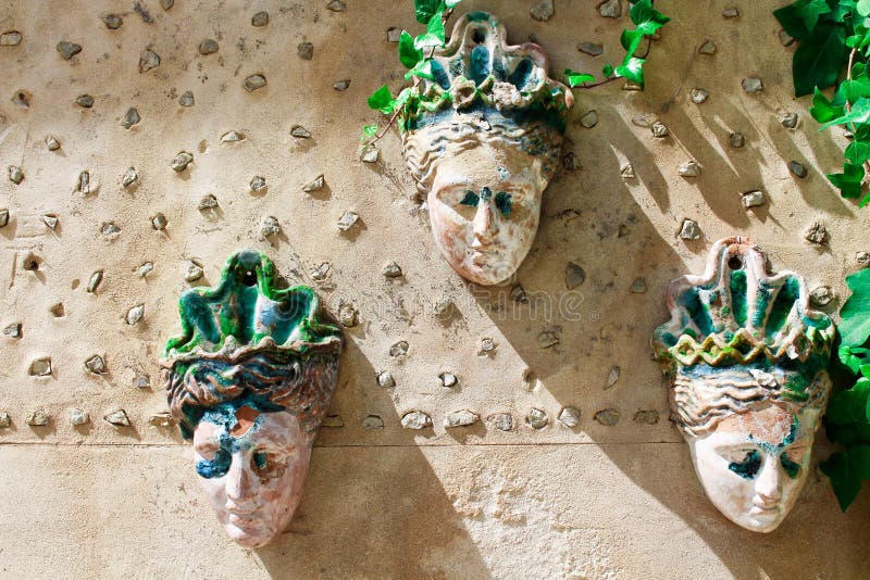 Ceramic feminine faces stock photo. Image of spain, anticipation ...