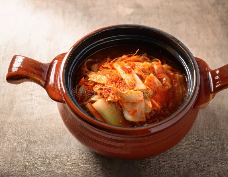 A Ceramic Fermentation Pot Used for Making Homemade Kimchi Stock ...