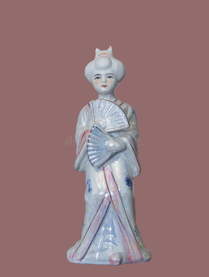 Ceramic figure of geisha stock image. Image of figure - 253183161