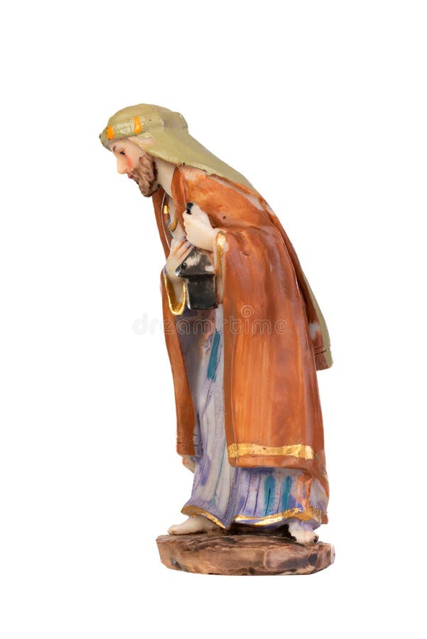 Ceramic Figure Representing Joseph Stock Photo - Image of isolated ...