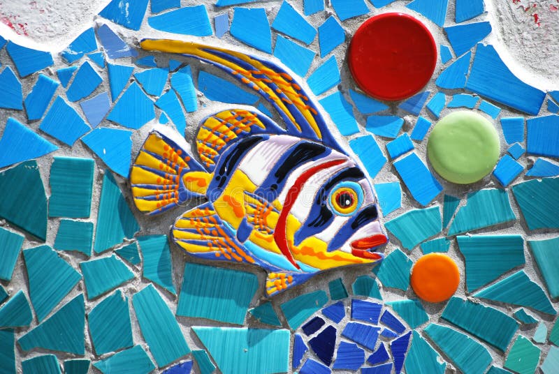 Ceramic Fish the Amalfi Coast, Italy Stock Photo - Image of black, wall ...