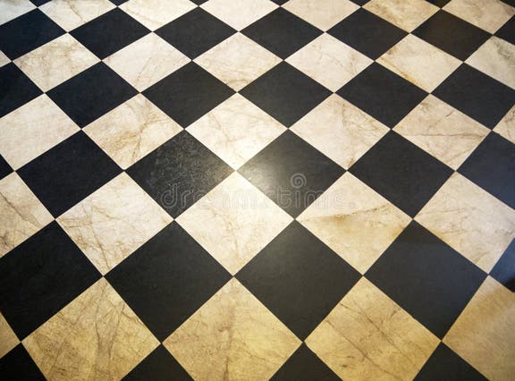 The Ceramic Floor is Tiled in a Checkerboard Pattern Stock Image ...