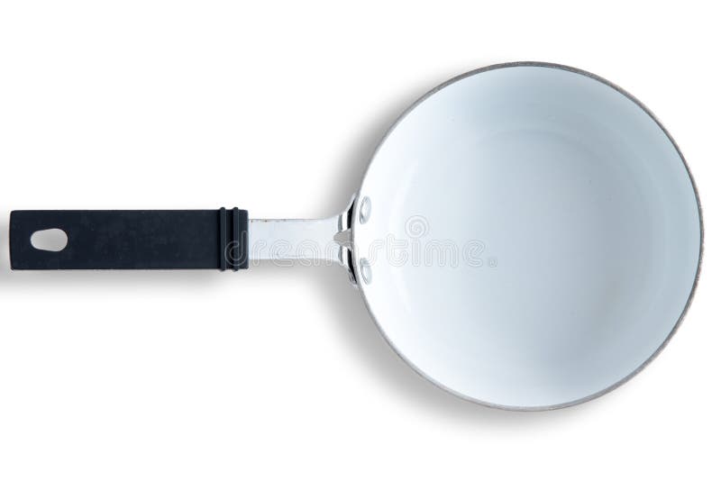 Ceramic Frying Pan Isolated on White Background Stock Image - Image of ...