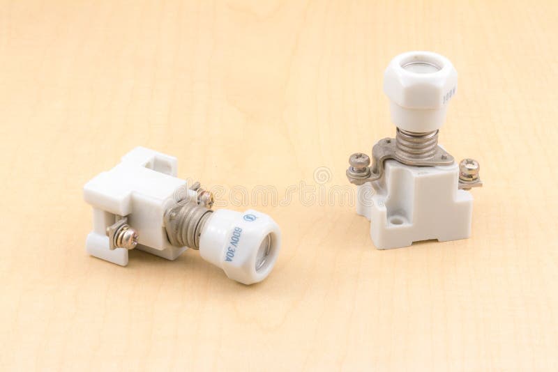 Ceramic fuse stock photo. Image of industrial, white - 53345488
