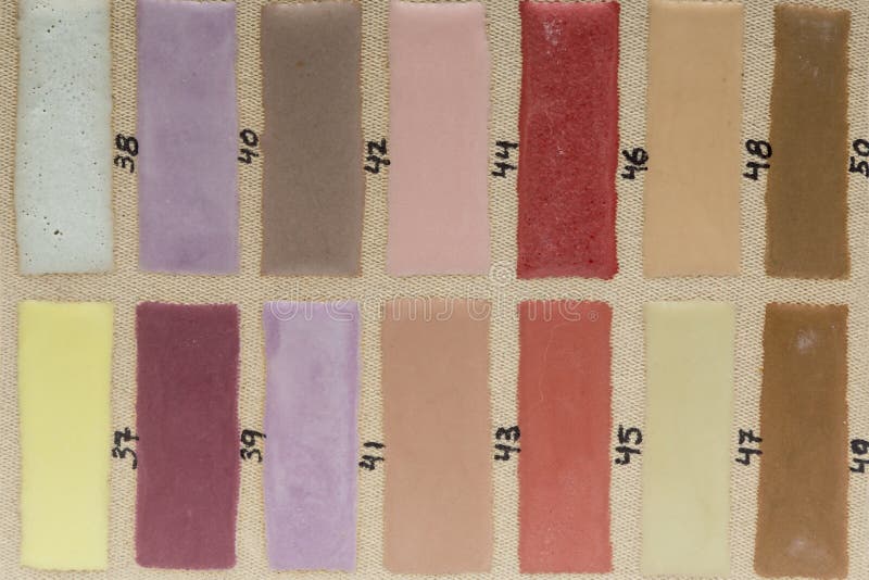 Ceramic glaze tests stock photo. Image of horizontal - 173529044
