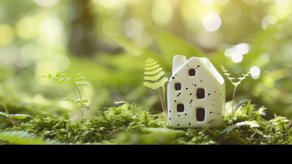 The Ceramic House in Forest.AI Generated Image Stock Image - Image of ...