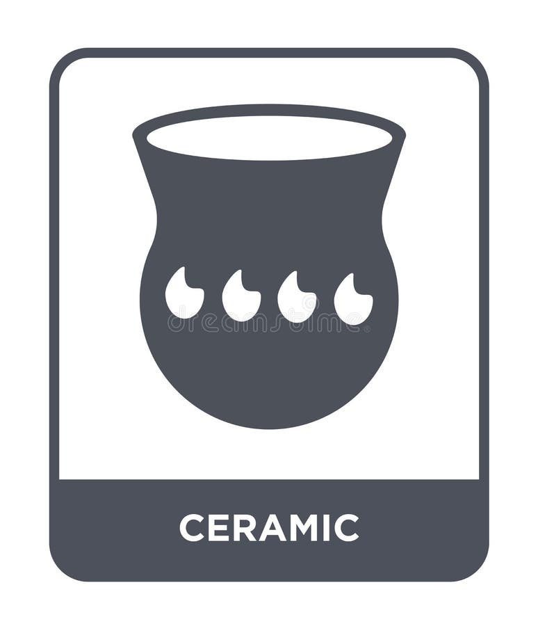 Ceramic Icon in Trendy Design Style. Ceramic Icon Isolated on White ...
