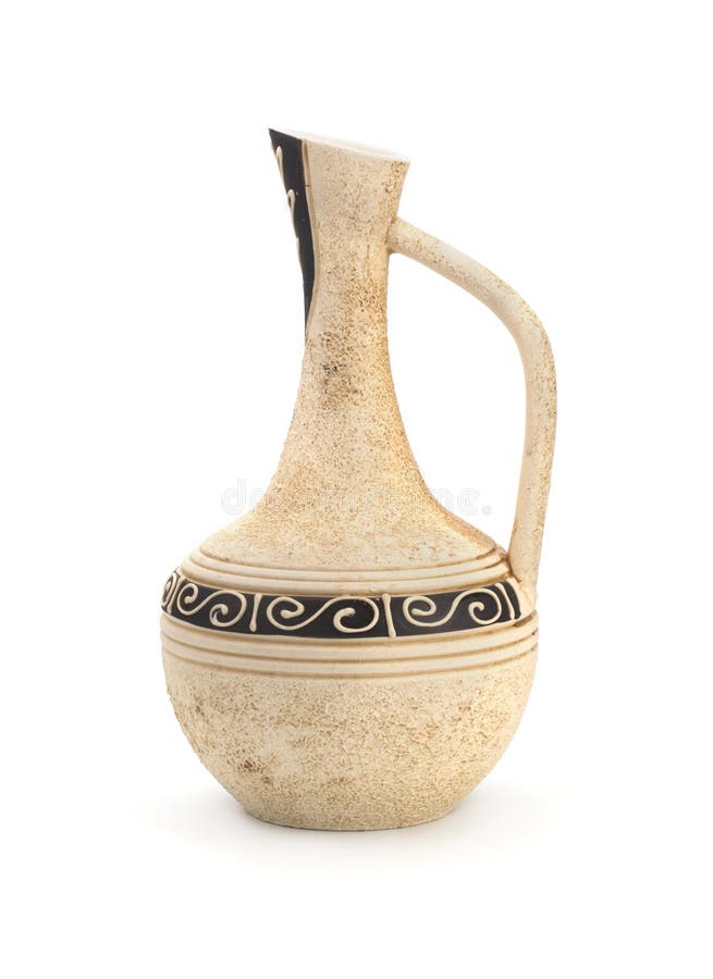 Ceramic Jug with Pattern in the Ancient Style Stock Photo - Image of ...