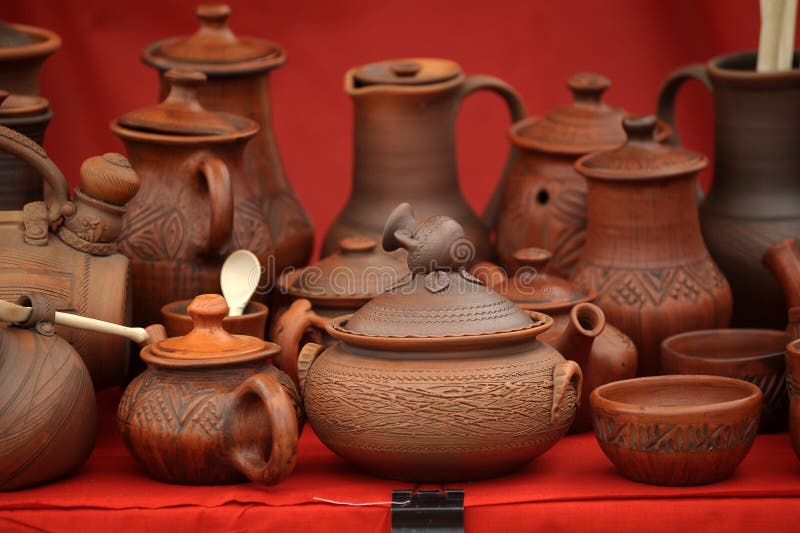 Ceramic jugs stock photo. Image of dishware, cups, handicraft - 26085588