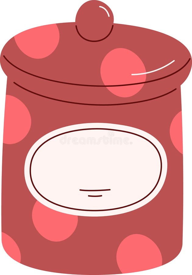 Ceramic Kitchen Jar stock vector. Illustration of wood - 299663735