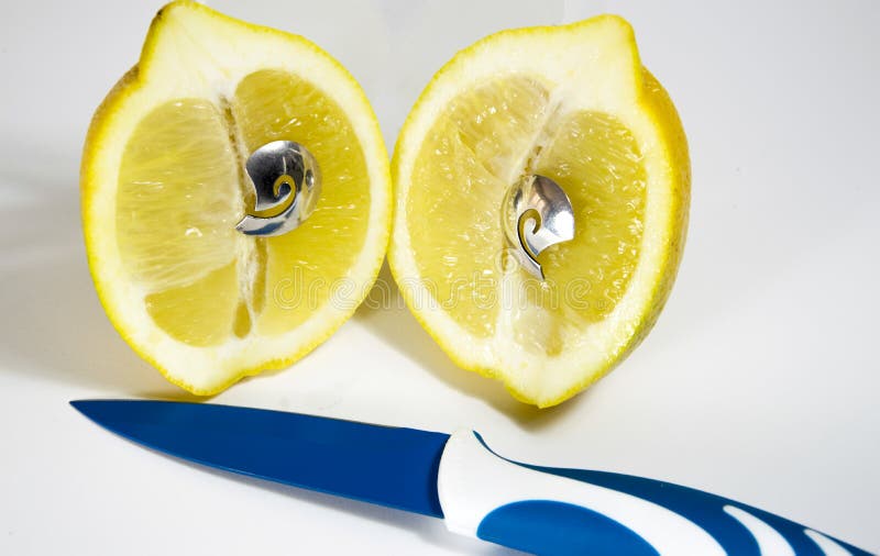 Lemon split. stock image. Image of food, meaty, fruit - 169368105