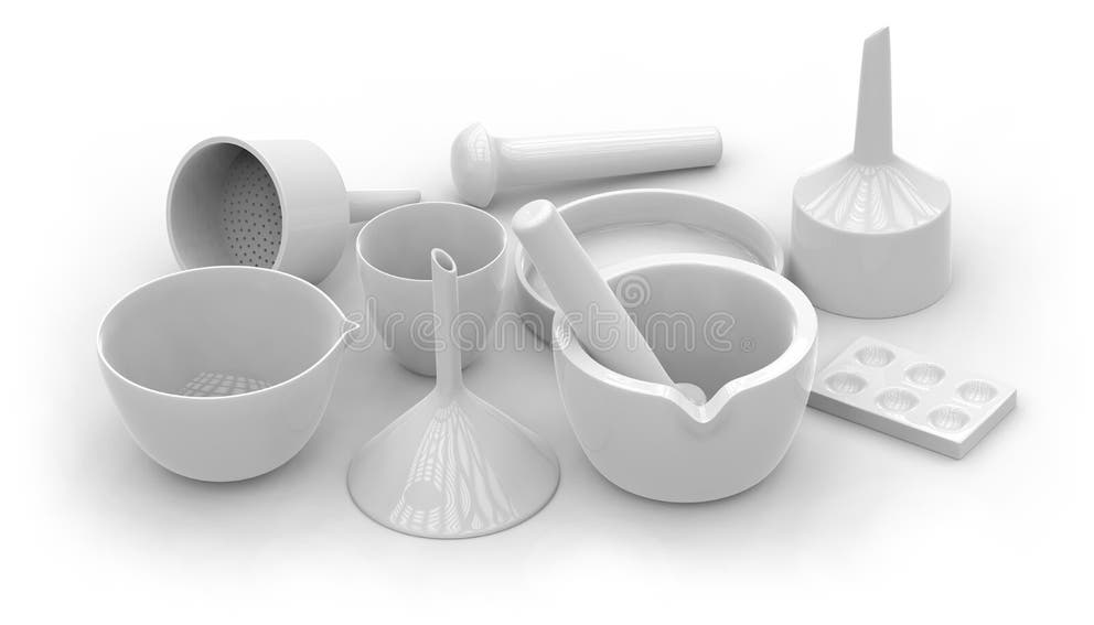 Ceramic labware stock photo. Image of industry, mortar - 63364954