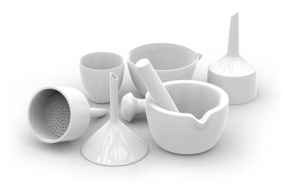 Ceramic labware stock photo. Image of plate, funnel, crucible - 63364976