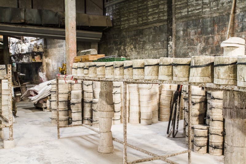 Ceramic molds factory stock photo. Image of skill, workshop - 109803018