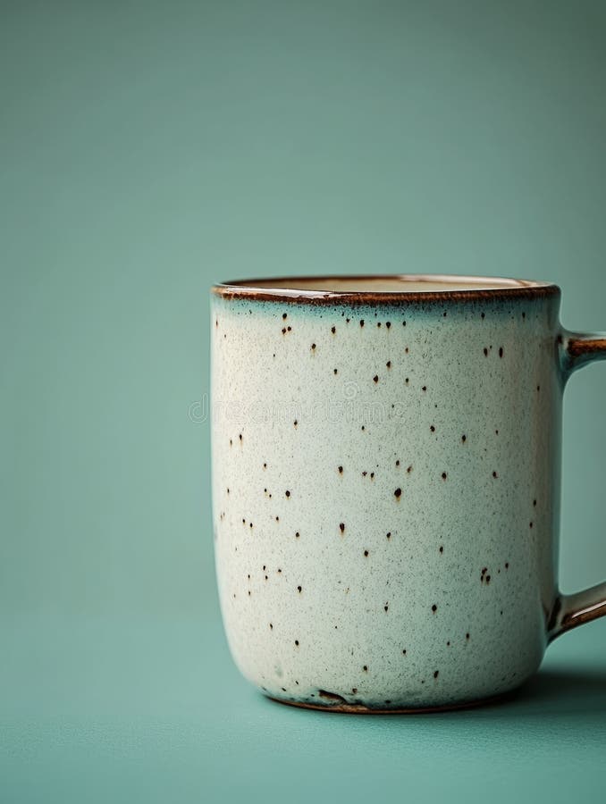 Ceramic Mug Teal Background Minimalist Rustic Style Stock Photos - Free ...