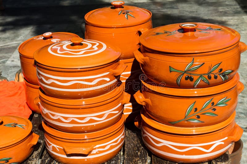 Ceramic Mugs, Cups, and Pots. Stock Photo - Image of bowl, circular ...