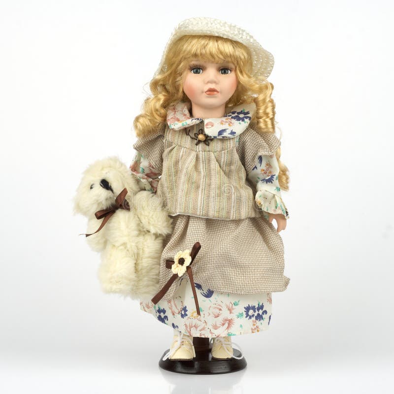 Ceramic old dolly stock image. Image of baby, blondy, glass - 9539799