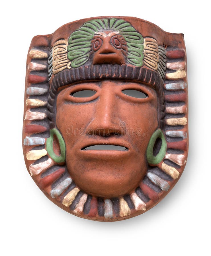 Aztec Mayan Maize God Mask - Mexico Stock Image - Image of maya ...
