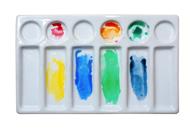 Ceramic palette. stock image. Image of watercolor, shades - 275143719