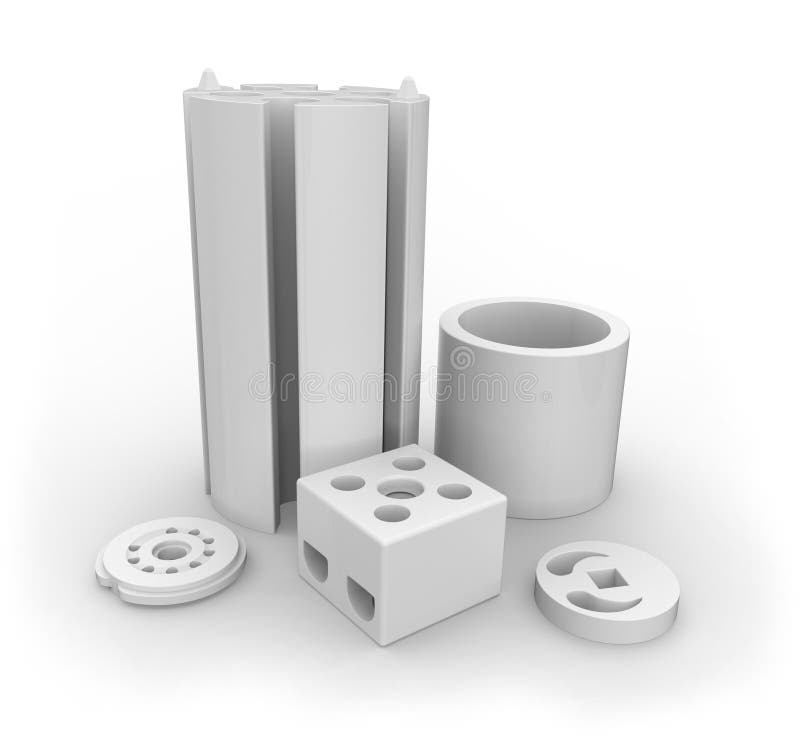 Ceramic parts stock illustration. Illustration of manufacturing - 44567536