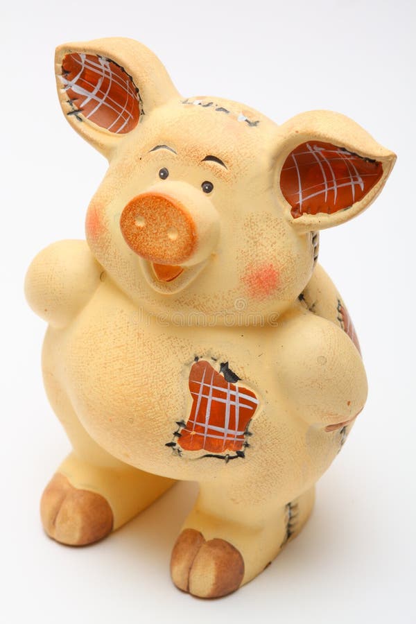 Ceramic pig stock image. Image of clay, small, isolated - 6940695