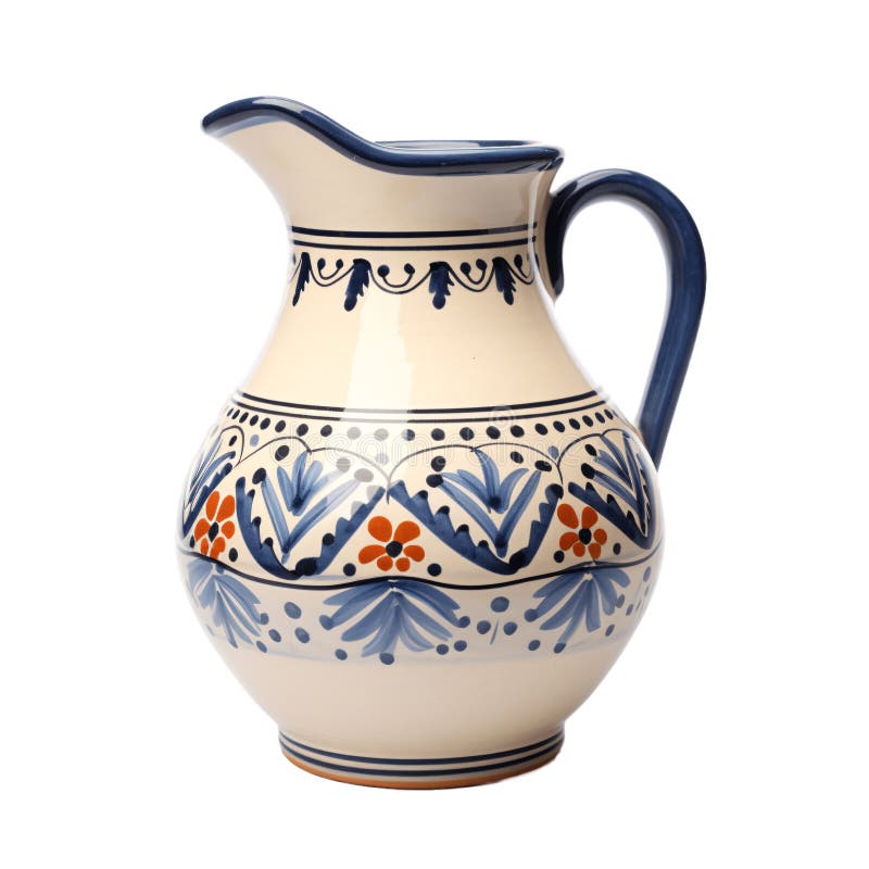 Ceramic Pitcher Isolated on Transparent Background Stock Photo - Image ...