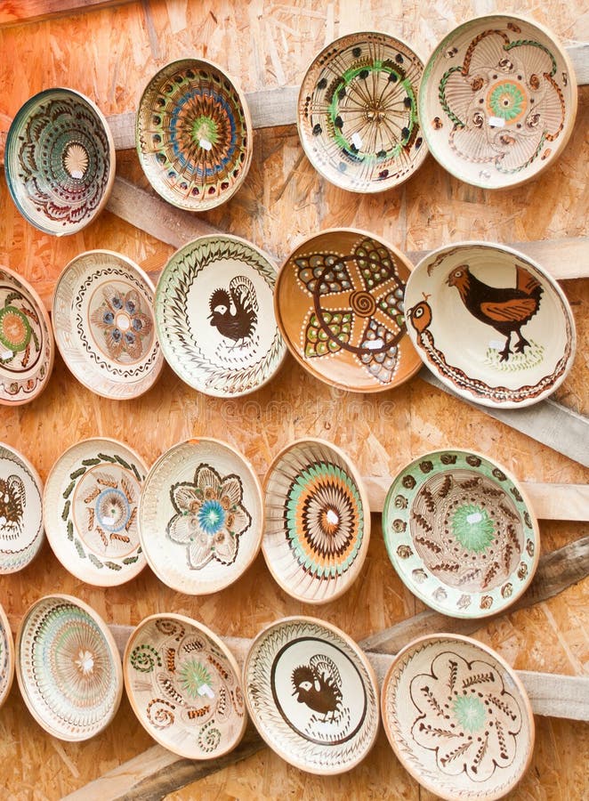 Ceramic plates stock image. Image of color, handcrafted - 27386291