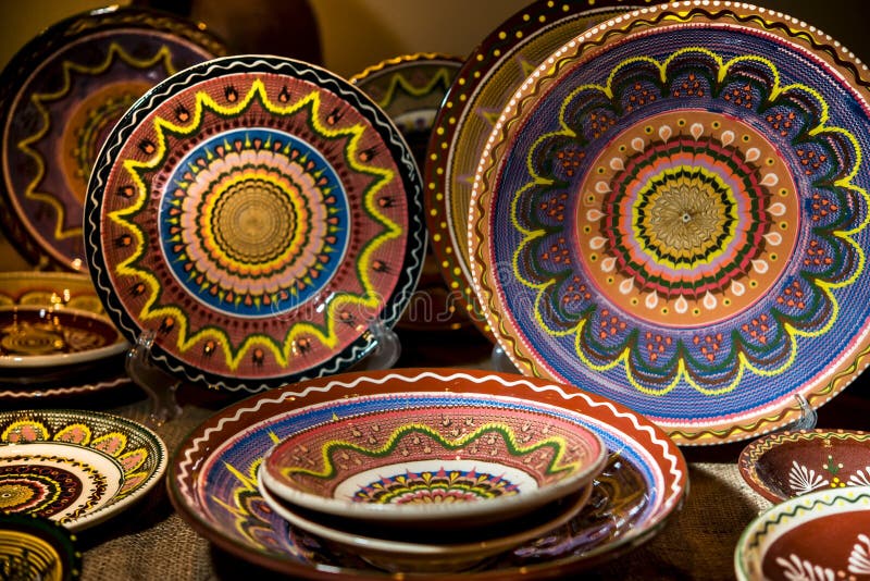 Plates with Beautiful Pork Steak and Sweet Stock Photo - Image of ...