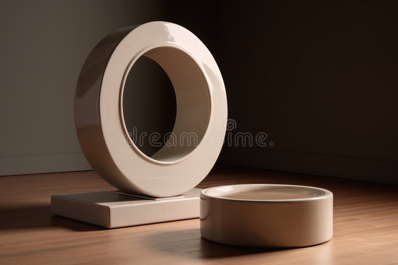 A Ceramic Podium with a Circular Base and Curved Sides. Generative AI ...
