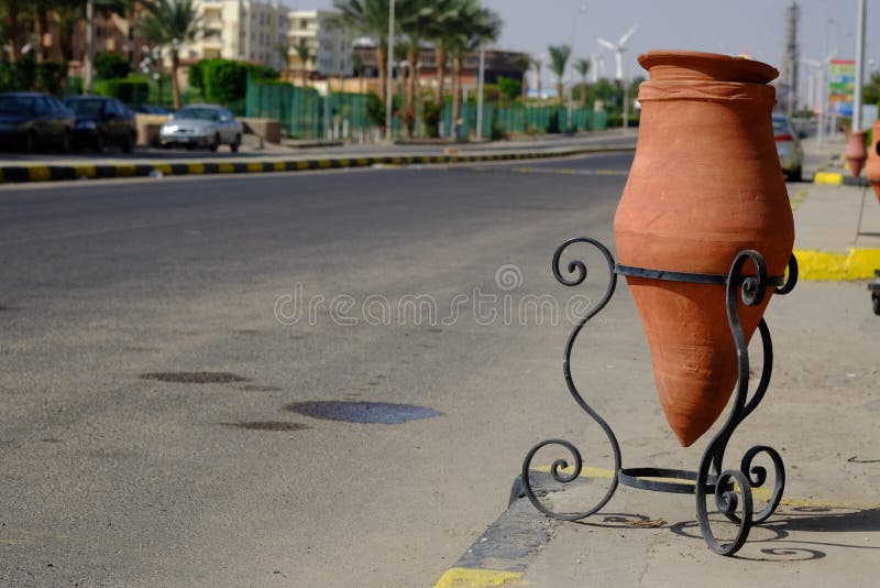 Ceramic Pot for Garbage on the Street Stock Image - Image of disposal ...