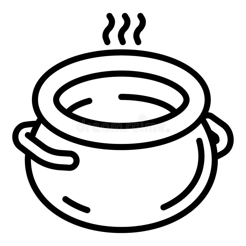 Ceramic Pot Icon, Outline Style Stock Vector - Illustration of culture ...