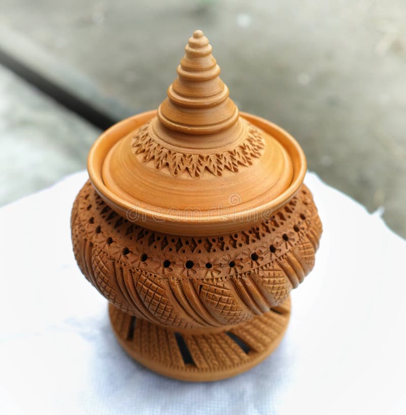 Ceramic pot stock photo. Image of earthenware, carve - 51046560