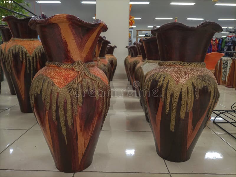 Ceramic Pots on Display at the Store Stock Image - Image of equipment ...
