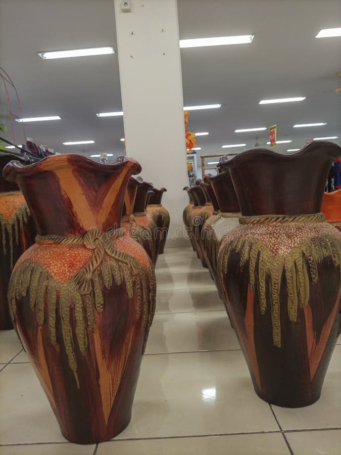 Ceramic Pots on Display at the Store Stock Photo - Image of growth ...