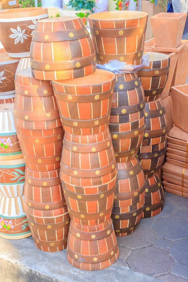 Ceramic pots stock image. Image of brown, orange, ceramic - 29972105