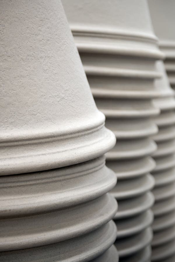 Ceramic pots in a stack stock image. Image of stacked - 16107169