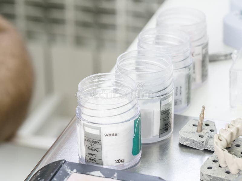 Ceramic Powder To Applying To Implants Teeth. Stock Image - Image of ...