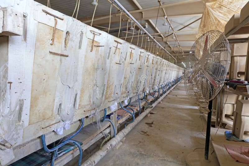 Ceramic production line stock image. Image of industry - 382787613