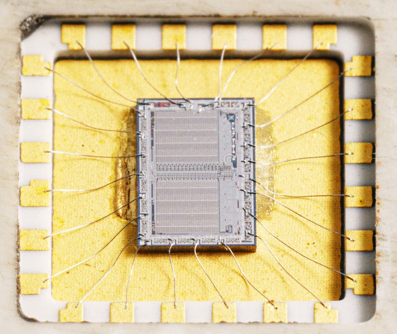 Ceramic ROM memory chip stock photo. Image of industry - 211146484