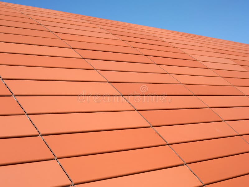 Orange Wall Cladding Panel Texture Stock Photo - Image of block ...