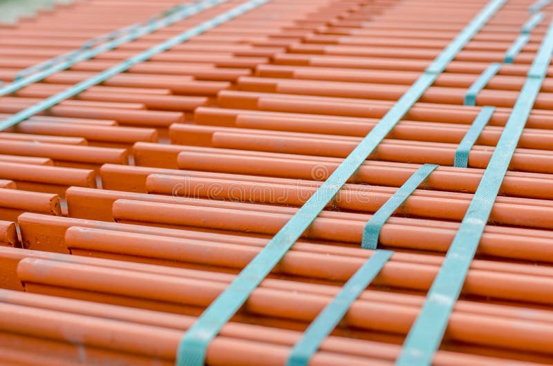 Ceramic Roof Shingles in a Stack Stock Image - Image of european, cota ...